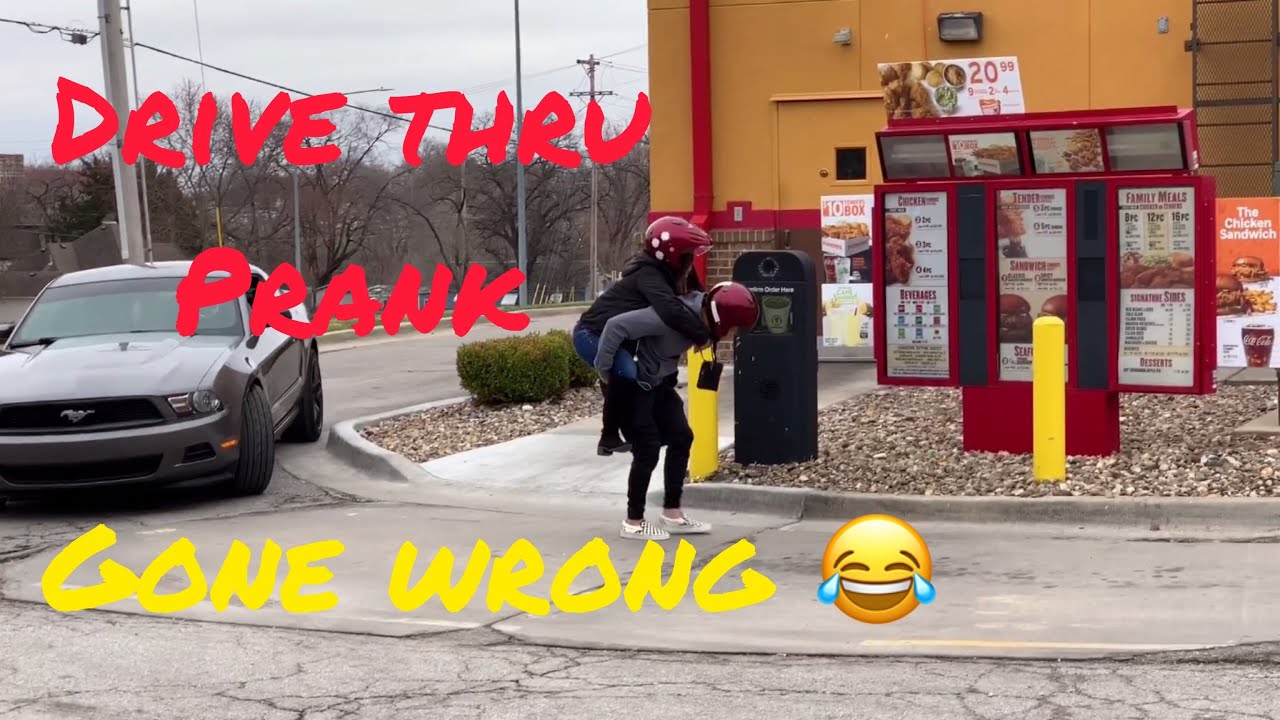 Piggy back ride Drive thru prank | Gone wrong | brought rice cooker ...