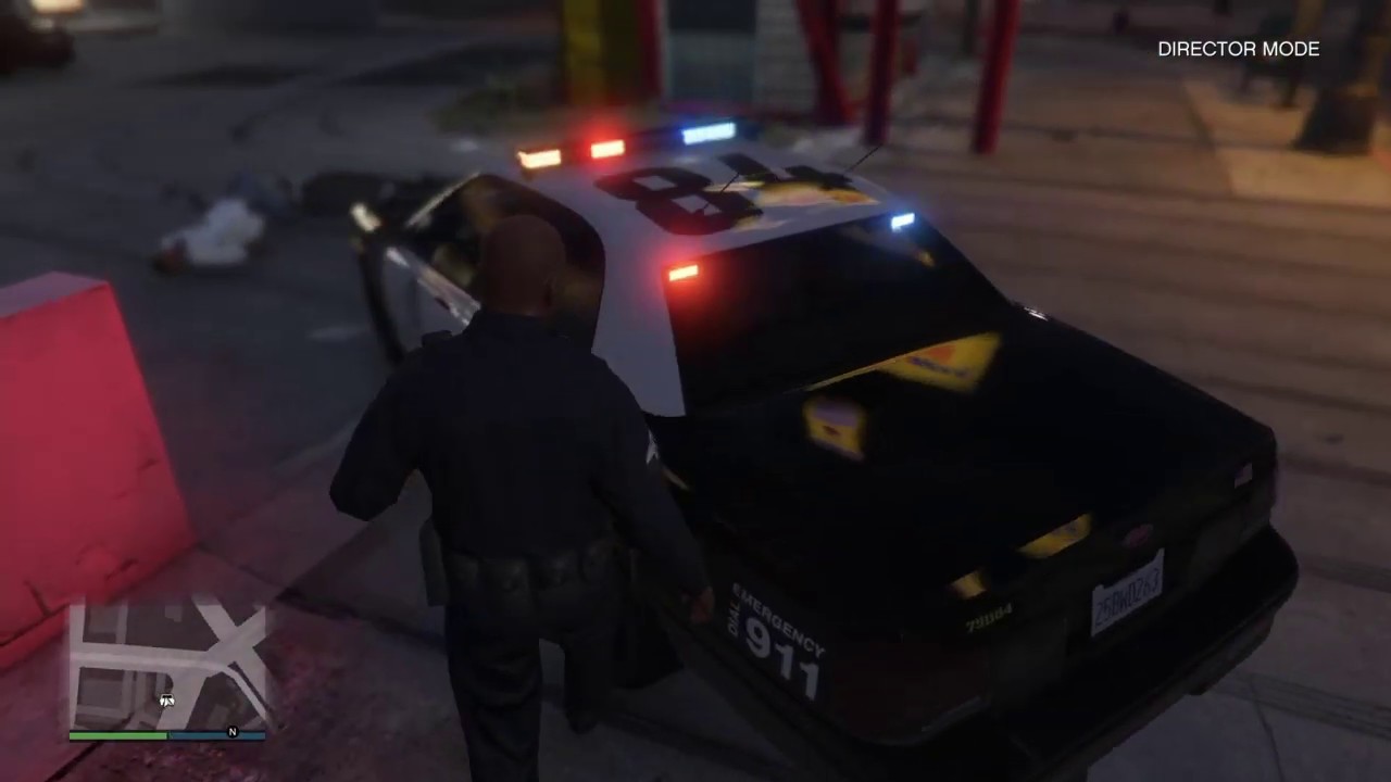 GTA 5-Cop fights Davis Gang 3 - YouTube