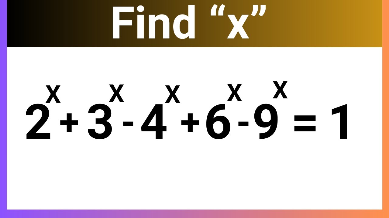 Korean | Math Olympiad Problem | Solve for X - YouTube
