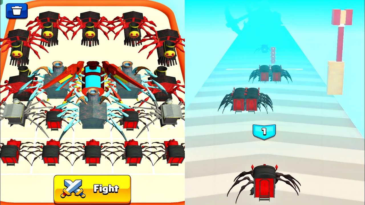 Max level in Spider Train Run, Merge Master Choo Choo Train Spider Run ...