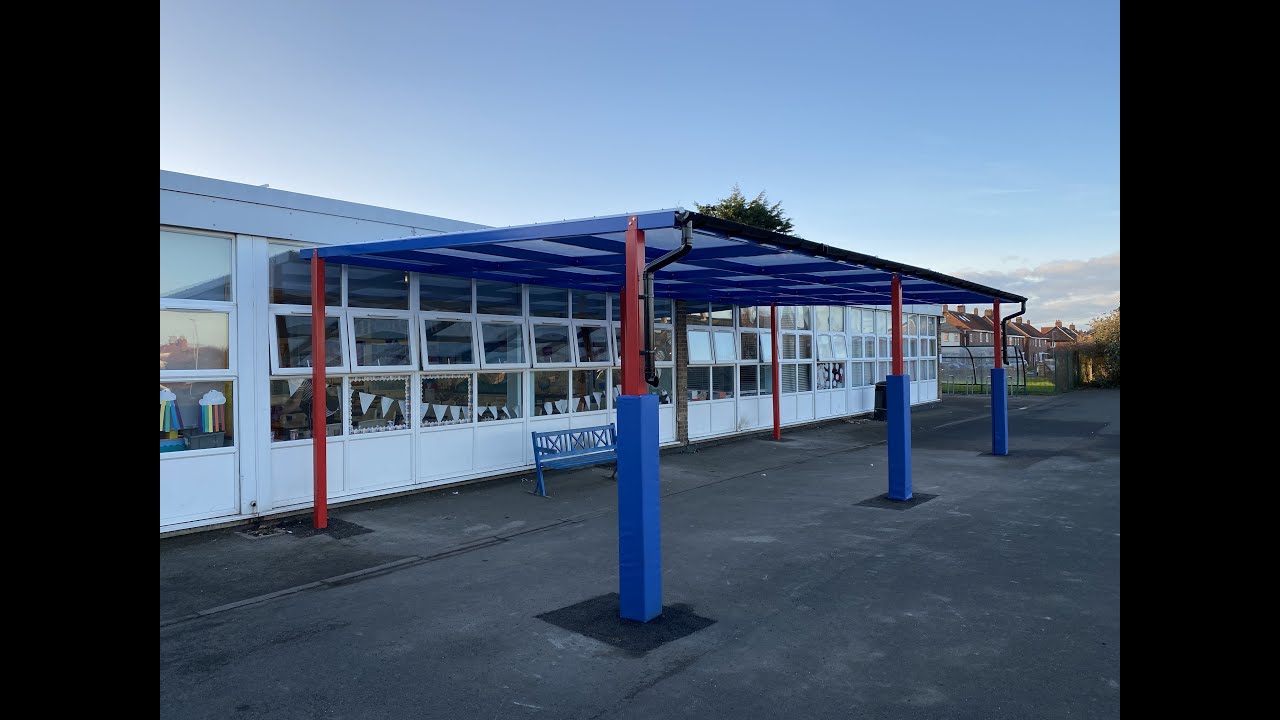 Mono-pitched School Canopy - YouTube