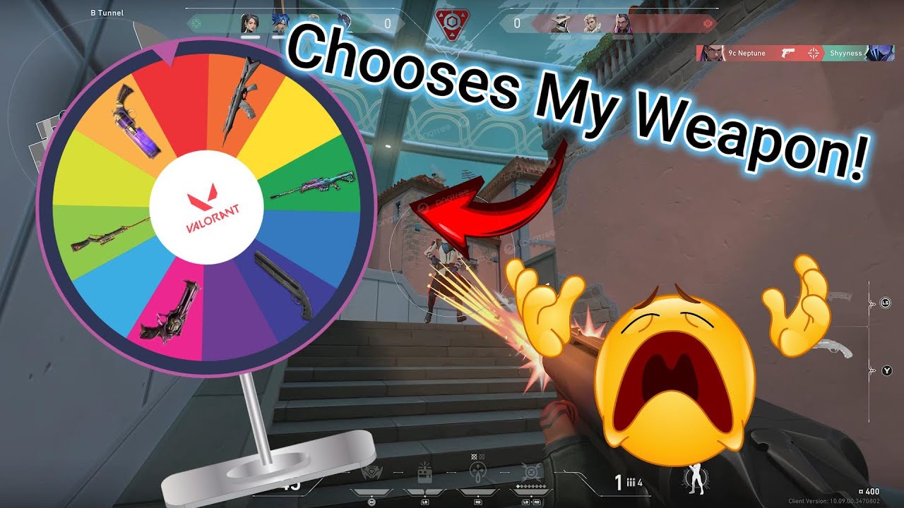 VALORANT, BUT A WHEEL CHOOSES MY WEAPONS - YouTube