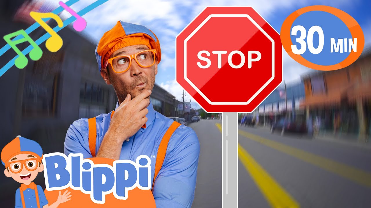 Stop and GO!! | 30 Mins of Blippi Songs & Music Videos | Healthy Habits ...