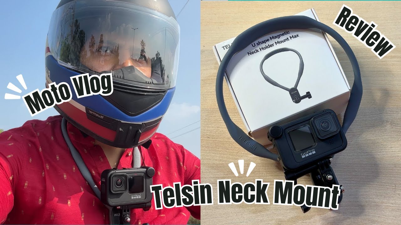 Telsin Magnetic Neck Holder Mount - Unboxing & Review | Best Moto Vlog ...