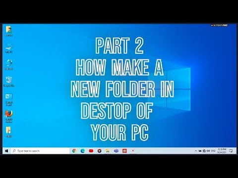 pc learning part 2 how to make a new folder in destop. - YouTube