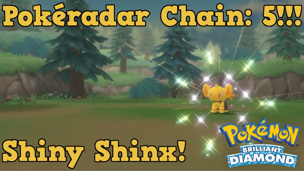 WITH SHINY PATCH! Shiny Shinx Pokeradar Chain of 4!! [Pokemon Brilliant ...