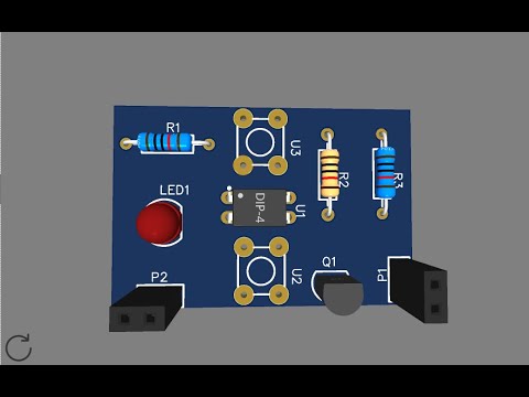 PC817 OPTOCOUPLER BUTTON ON OFF SWITCH CIRCUIT easyEDA - YouTube