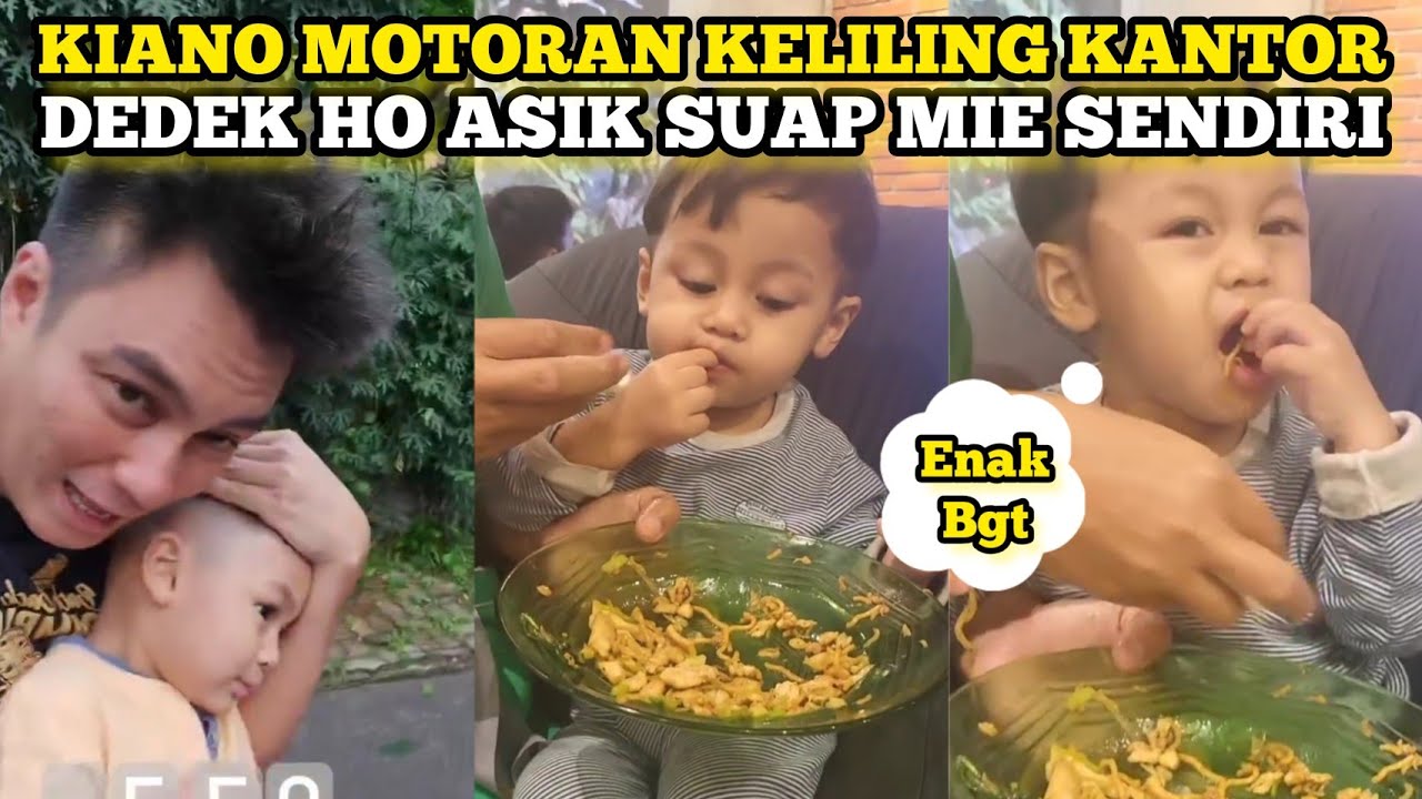 KIANO DIBONCENG PAPA NAIK MOTOR KELILING KANTOR‼️ DEDEK HO ASIK MAKAN ...