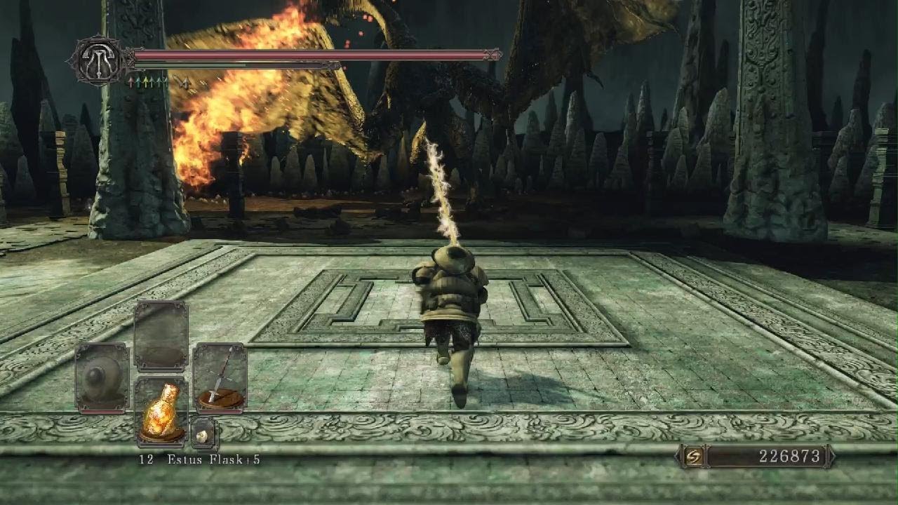 Dark Souls II Knight of Catarina vs Sinh, The Slumbering Dragon - YouTube