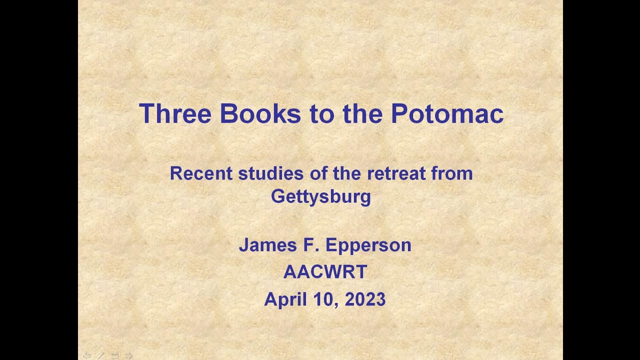 Jim Epperson (4/10/23) on "Three Books to the Potomac." - YouTube