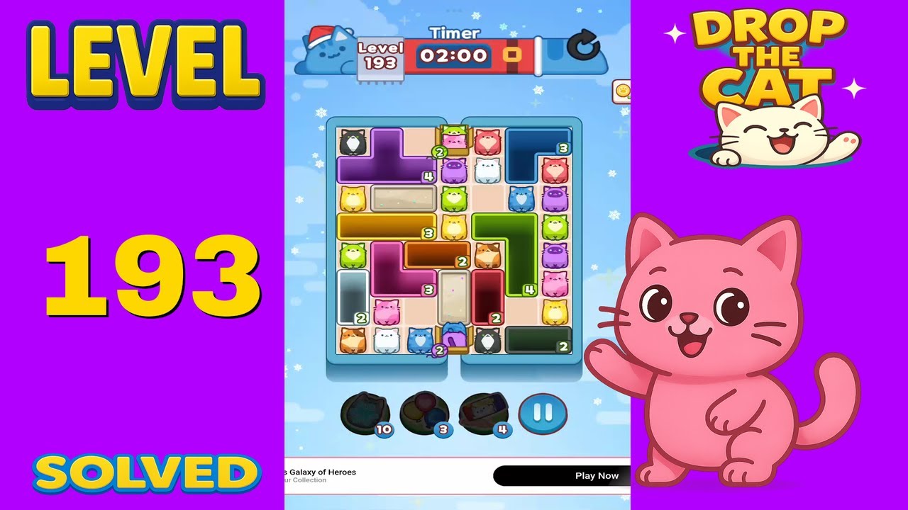 Drop The Cat – Level 193 | Fast & Clean Solution - YouTube
