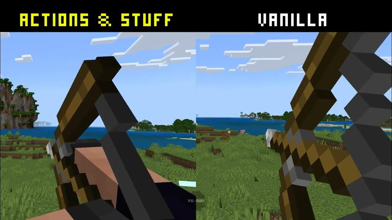 Actions & Stuff vs Vanilla Animations Comparison | Minecraft - YouTube