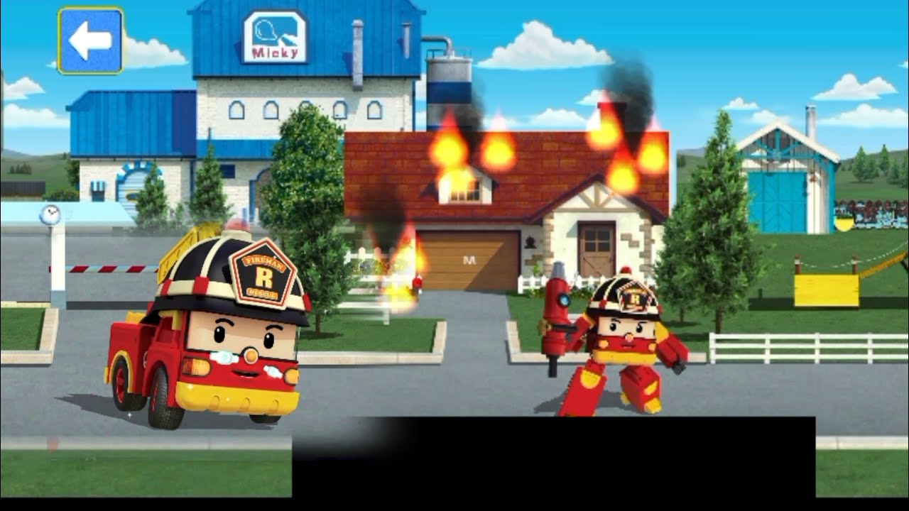 Robocar Poli - Helps put out fires and clean up the city - YouTube