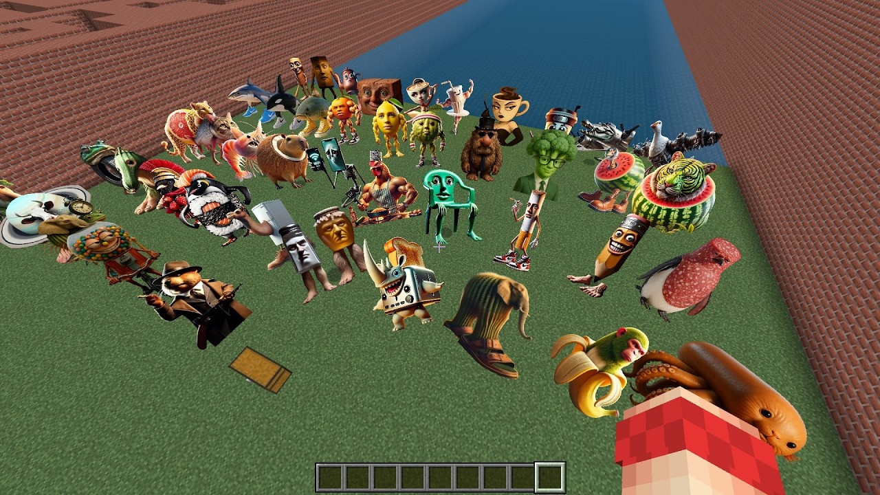 ALL Cursed Italian Nextbot Mods in One World in GMOD MAZE in Minecraft ...