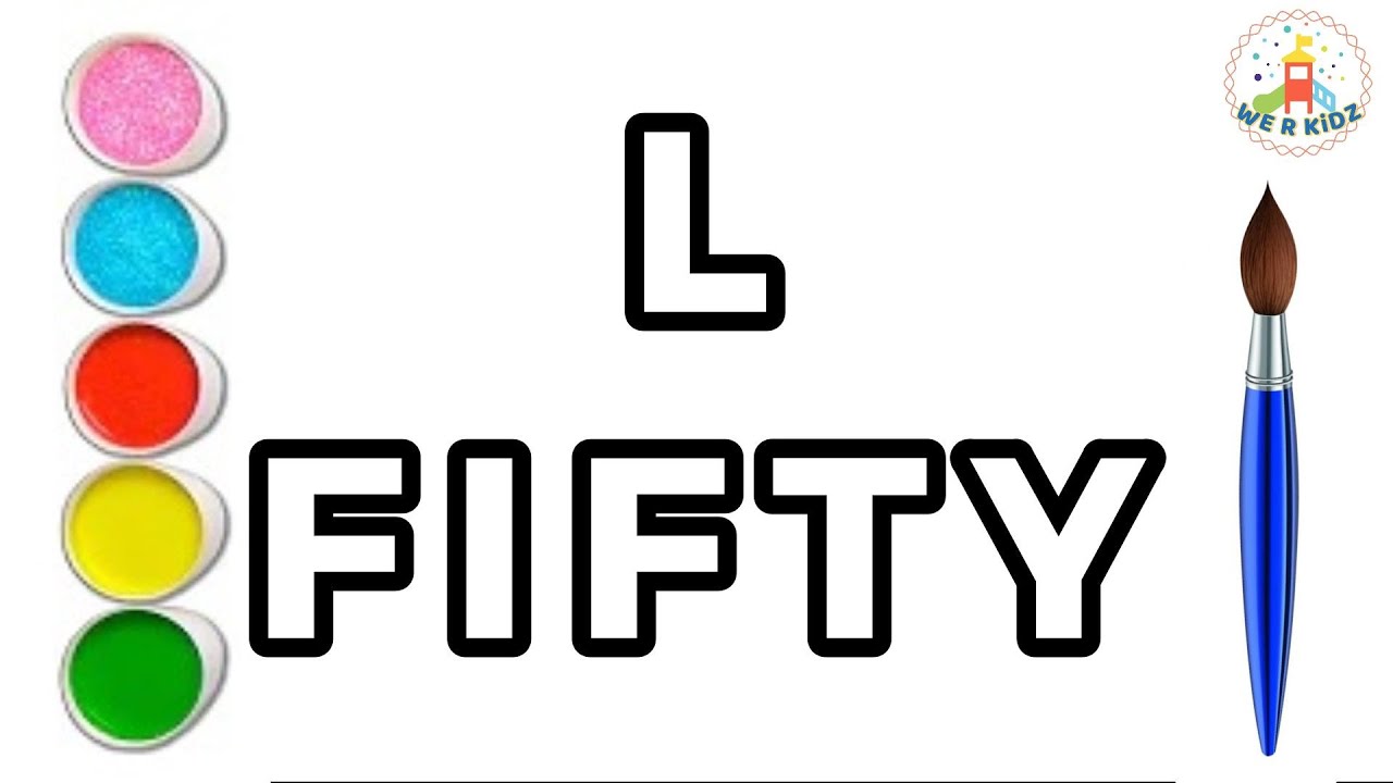 How to Draw Number Fifty // 50 // I II III IV V VI VIII IX X ...