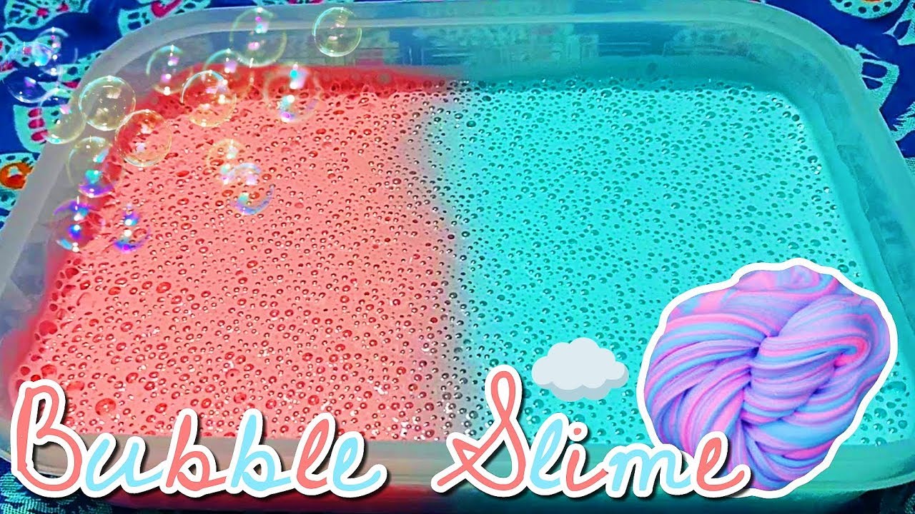DIY CRUNCHY BUBBLE SLIME EASY • VERY FLUFFY - YouTube
