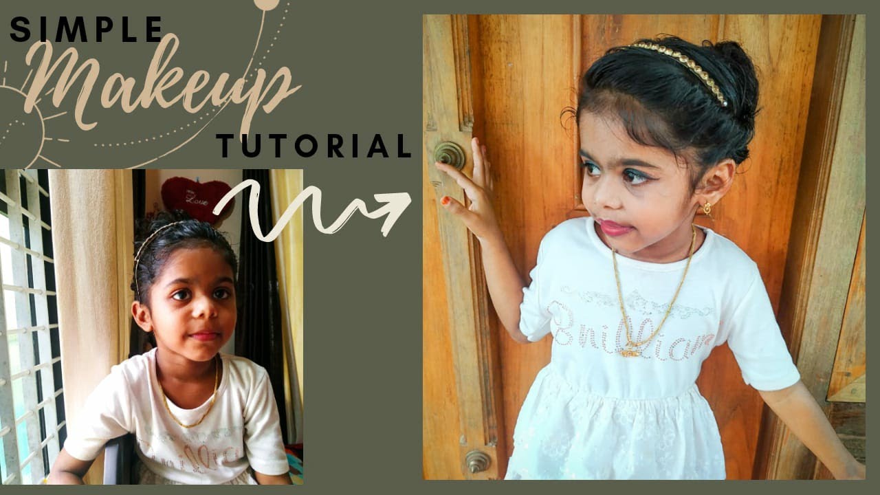 Simple makeup tutorial for baby girl/basic makeup for 6years old girl ...