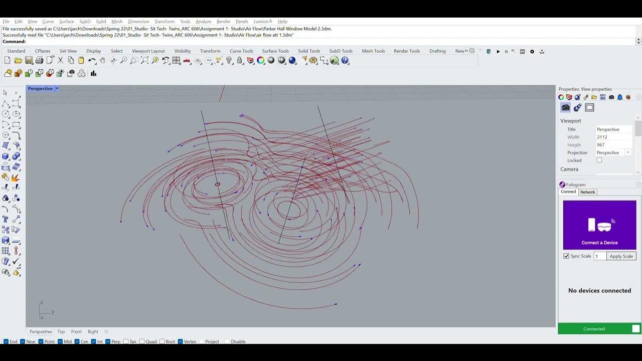 Grasshopper Air Flow using Forces - YouTube