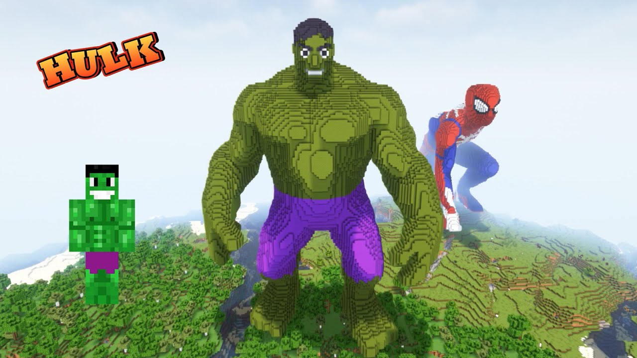 HULK MINECRAFT BUILD CHALLENGE - Animation - YouTube