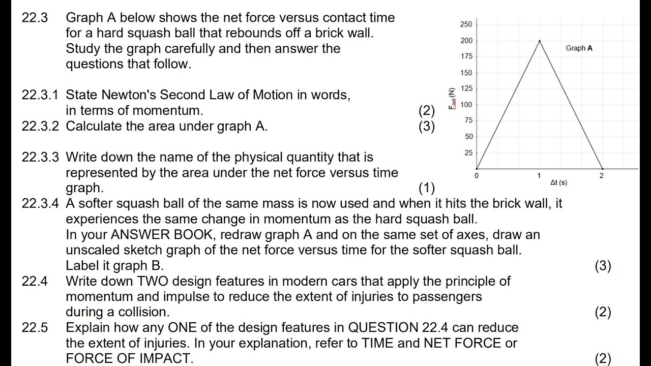 Q5: Net force vs time graph - YouTube