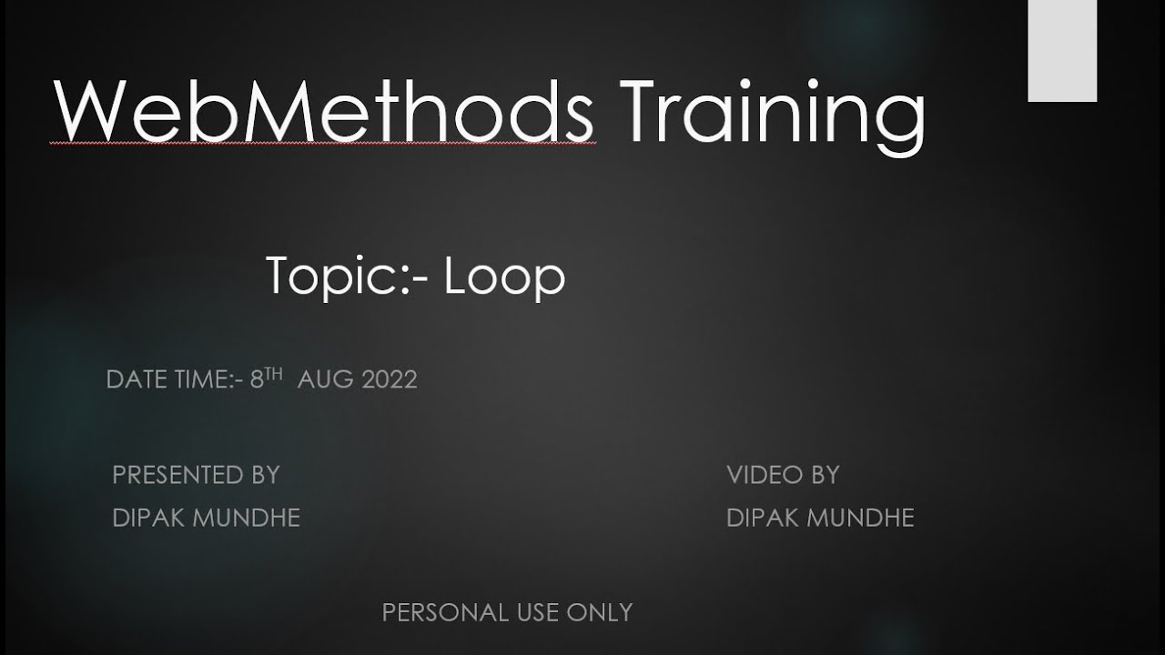 6 Webmethods Loop Youtube