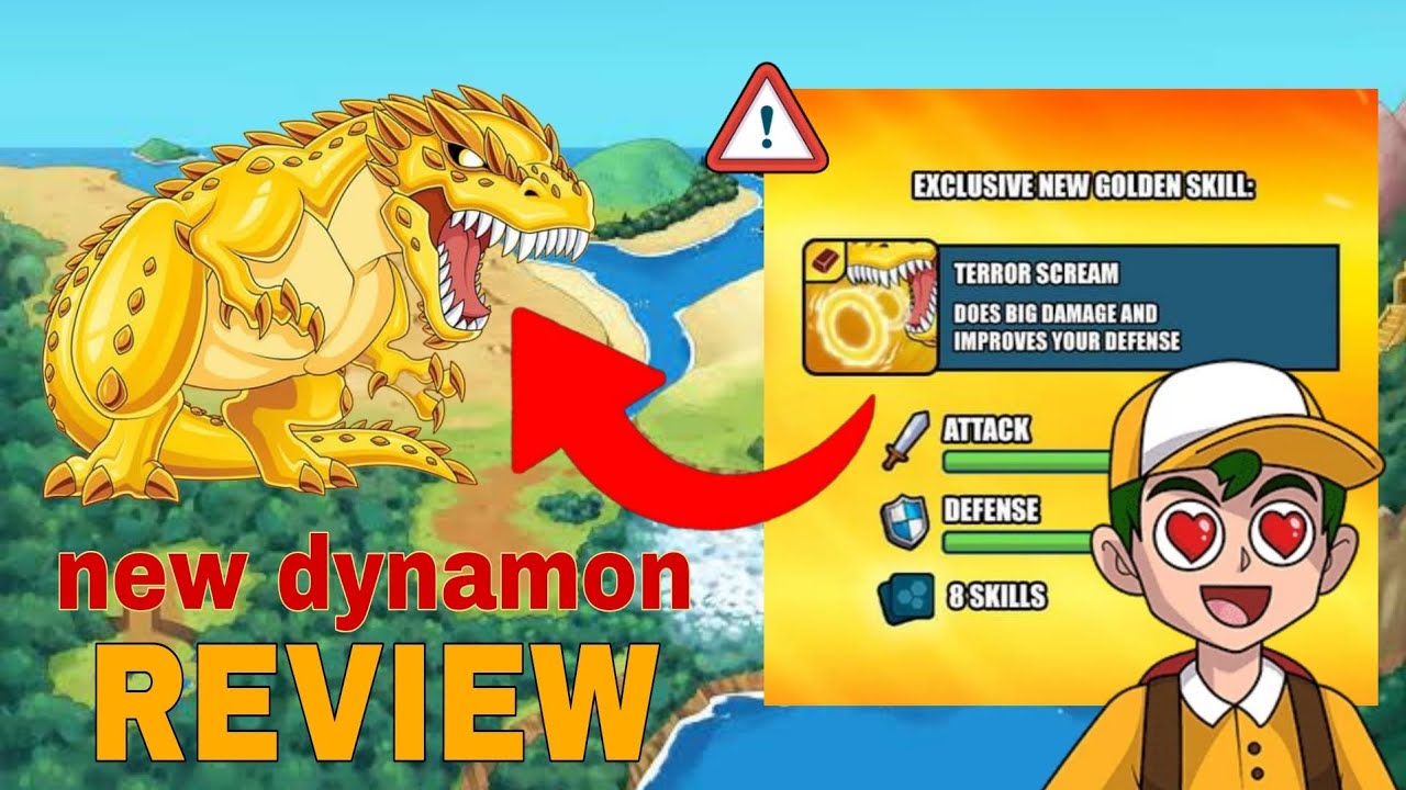 new dynamon tyrexar skill review in dynamons world - YouTube