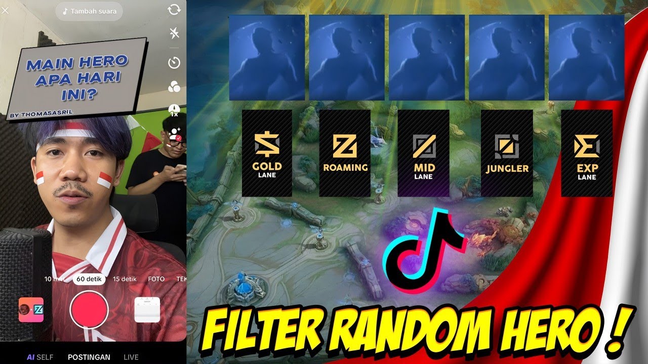 MAIN PAKAI FILTER RANDOM HERO SPESIAL HARI KEMERDEKAAN - Mobile legends ...