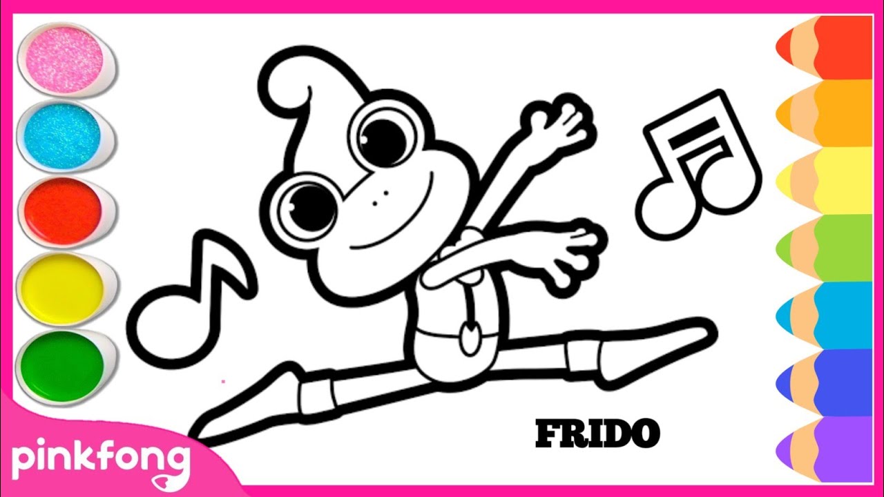 Pinkfong Wonderstar Frido Coloring Pages for Kids - YouTube