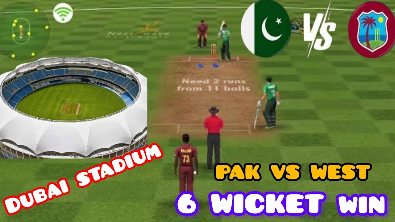 PAK VS WEST | 6 WICKET MATCH WON 🏏| man of the match amir #4 # ...