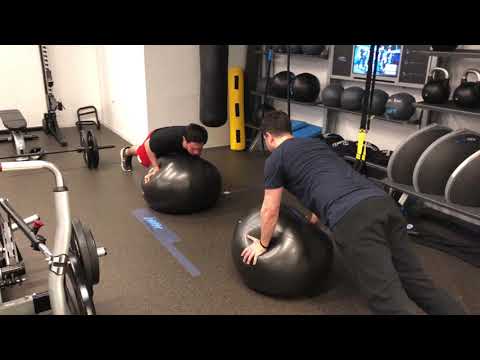 Stability Ball Push ups. HIIT workout - YouTube
