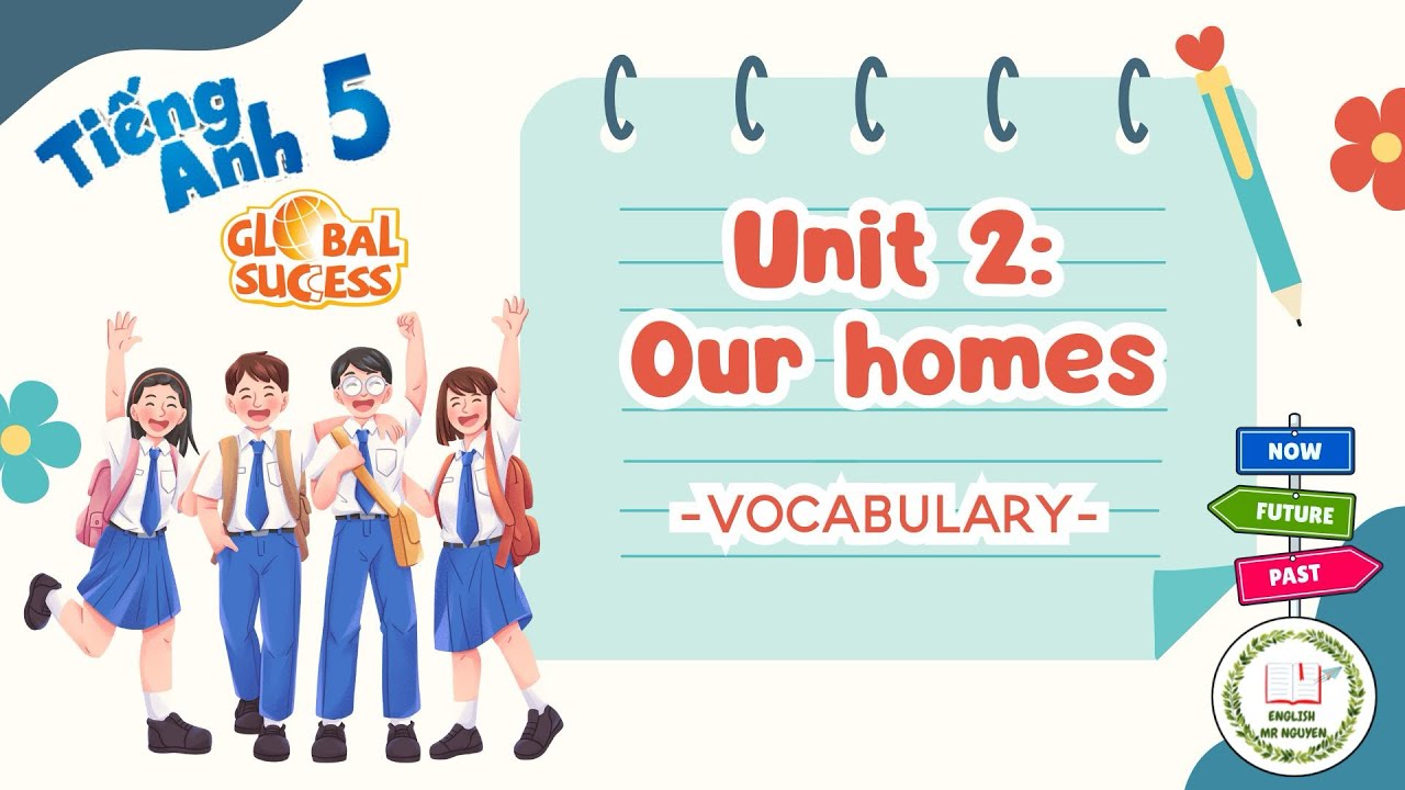 TIẾNG ANH 5 - UNIT 2: OUR HOMES - VOCABULARY - YouTube