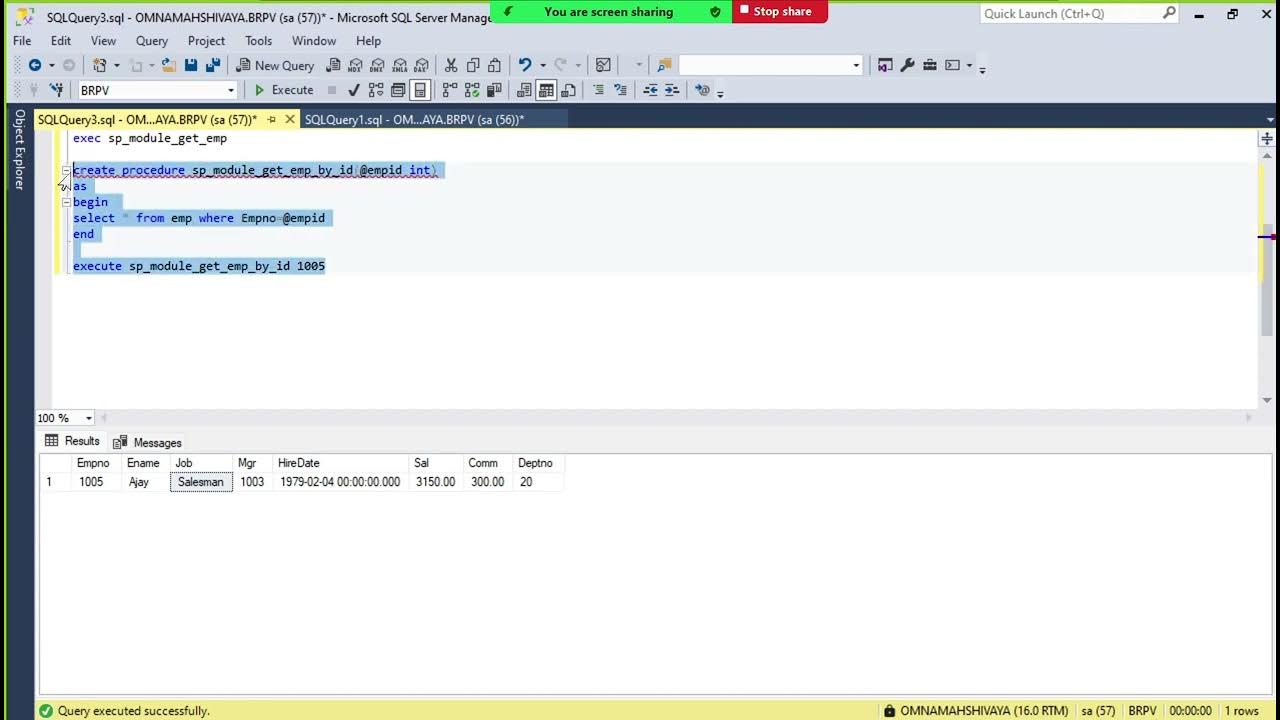 PL SQL Stored Procedure beginning Input Operator - YouTube