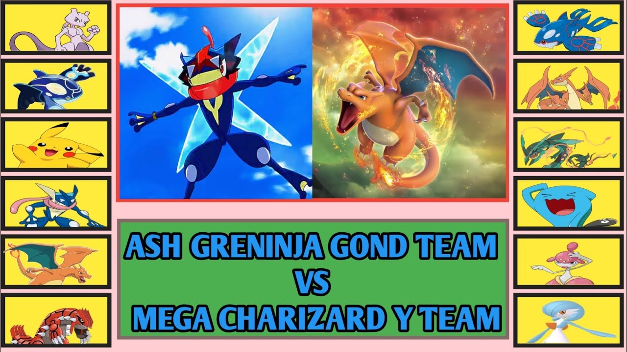 ASH GRENINJA BOND VS MEGA CHARIZARD Y FULL POKEMON BATTLE IN MONSTER ...