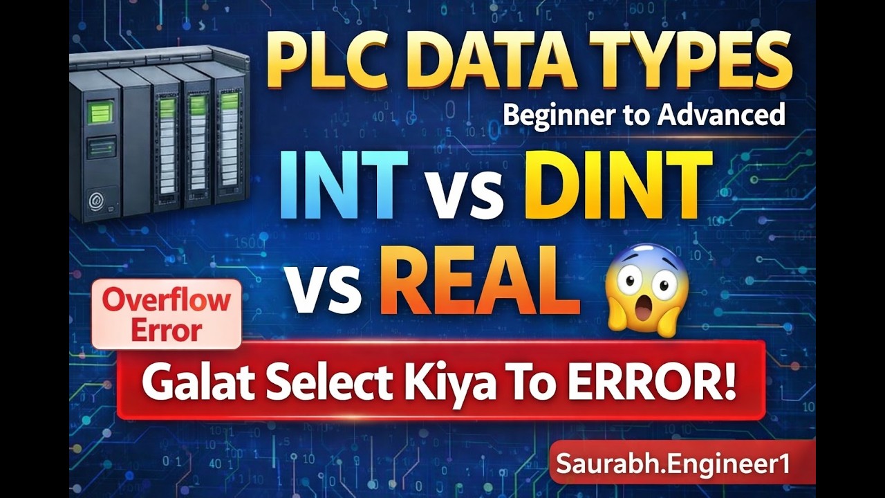 PLC Data Types Explained | INT vs DINT vs REAL | Overflow Error Samjho ...