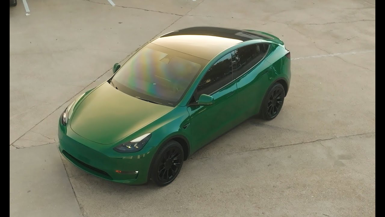 Tesla Model Y gets STEK DYNOgreen PPF | British Racing Green - YouTube