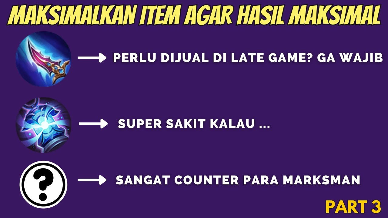 PENJELASAN FUNGSI RAHASIA ITEM MOBILE LEGENDS, MANFAATKAN PENUH ITEM ...