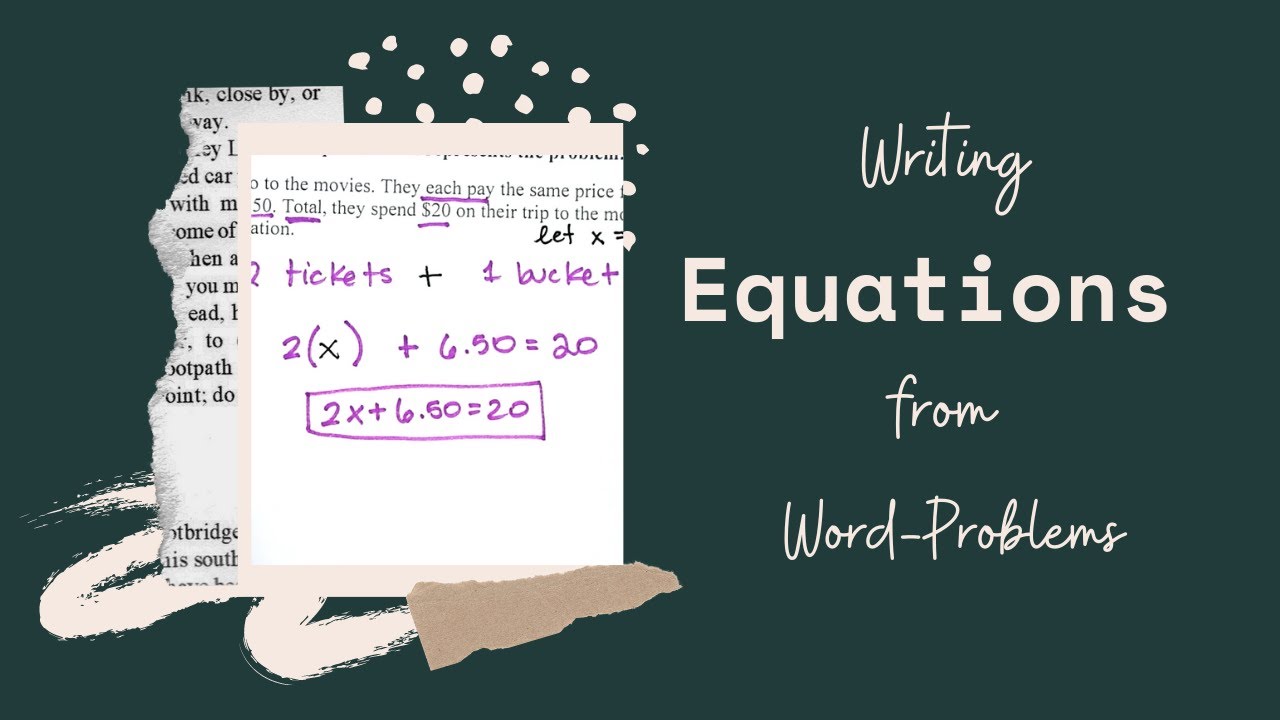 IM1 Writing Equations to Solve Word Problems - YouTube