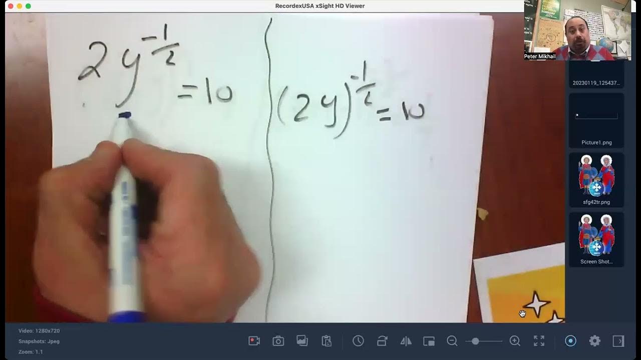 Algebra 2 (Solving equations with fractional exponent) - YouTube