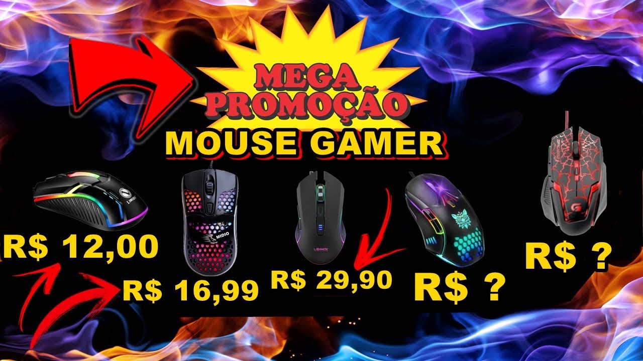 OS 5 MELHORES MOUSES GAMER BARATOS ATÉ R$ 50 REAIS, CUSTO BENEFÍCIO EM ...