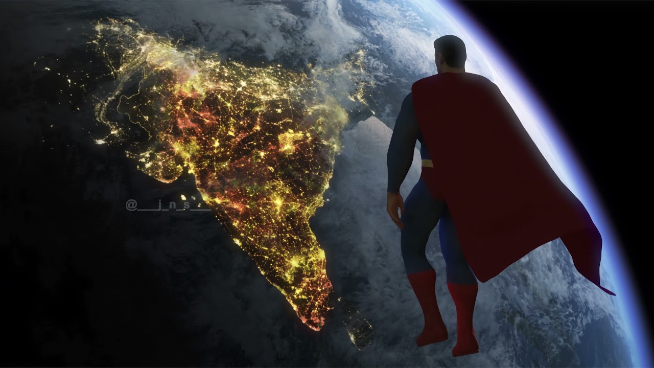 superman floating over Earth || Cinema 4d - YouTube