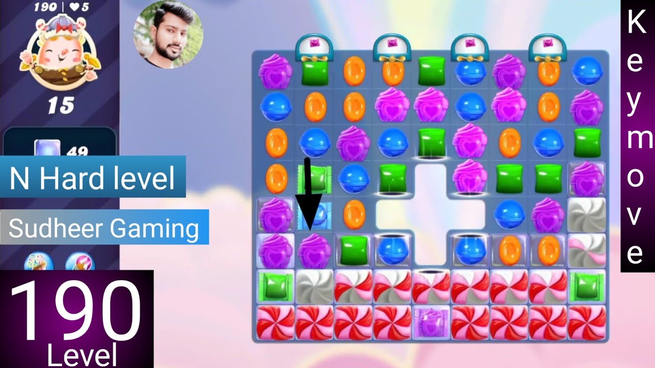 Candy crush saga level 190 । No boosters।N Hard level । Candy crush 190 ...