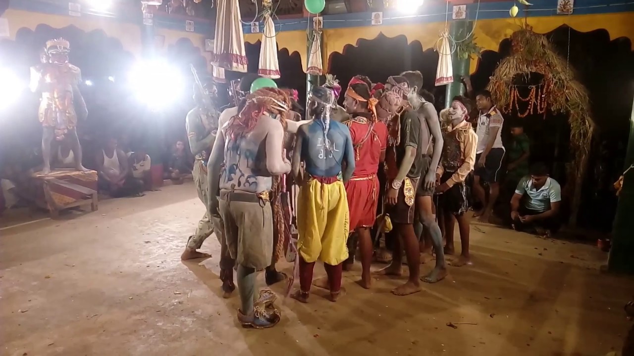 Baghamari Ramalila Jatra Lanka podi Hanuman kill asura GANA - YouTube