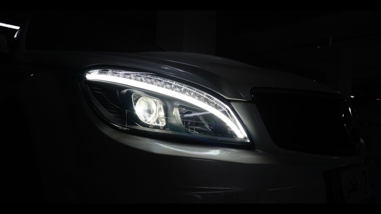 Mercedes Benz C63 AMG 2009 Headlights upgrade. - YouTube