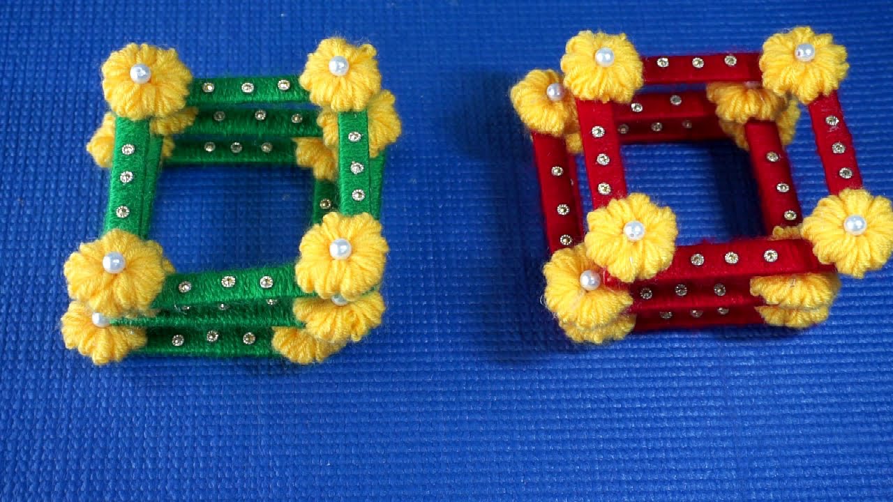 DIY / Easy Woolen Door Hanging / Wool Door Toran - YouTube