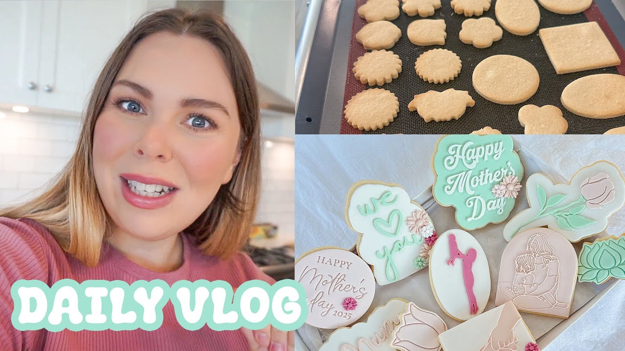 Cookie baking, low buy talk & Mother's Day cookies - YouTube