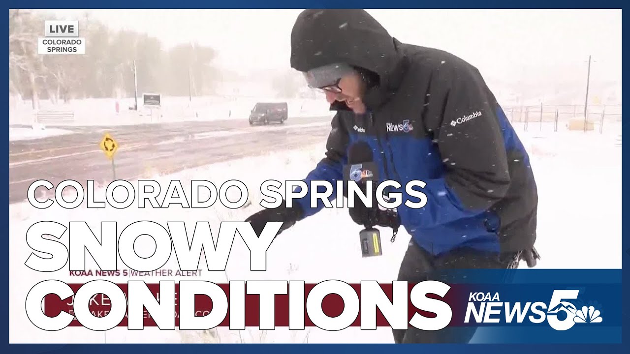 Look at I25 and Northgate in Colorado Springs, Snow continues - YouTube