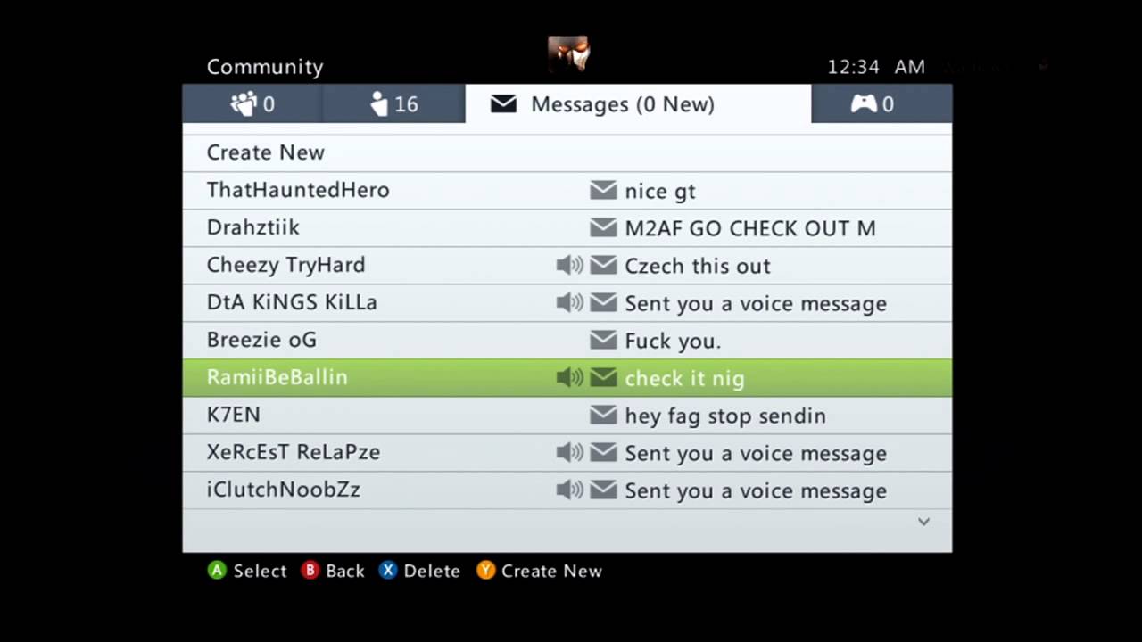 Xbox Live Messages from Creepy and Angry Players - YouTube
