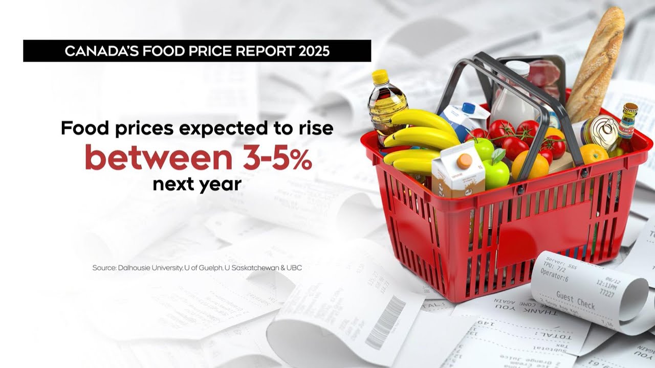 Canadian food prices to increase up to 5 per cent: report - YouTube