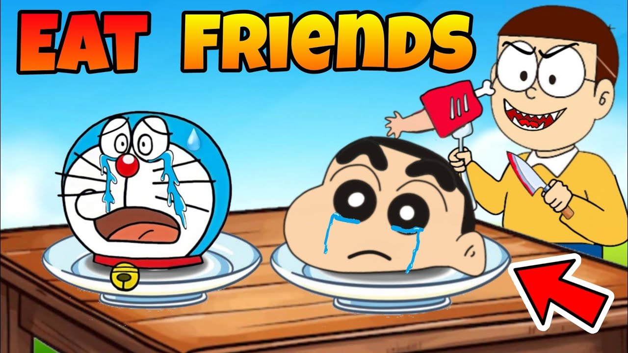 Shinchan And Nobita Eat Doraemon 😱😱 | Shinchan And Nobita Game | Funny ...