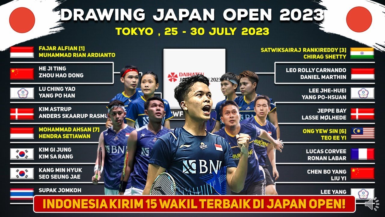Hasil Drawing Daihatsu Japan Open 2023 : Drawing Berat Untuk Wakil ...